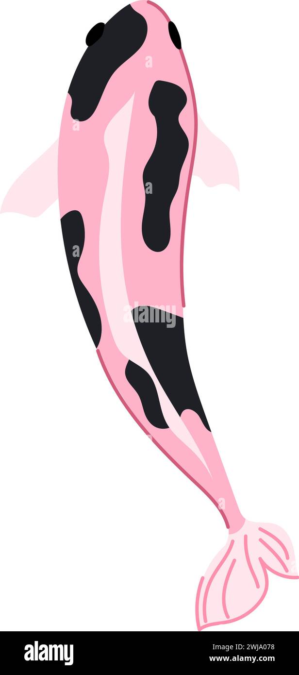 asian koi fish carp cartoon vector illustration Stock Vector Image ...