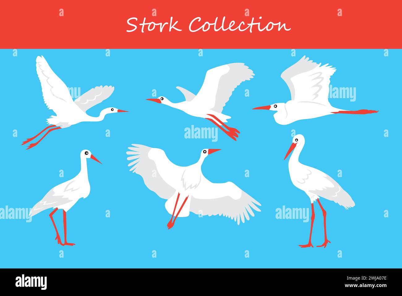 Heron illustration flying hi-res stock photography and images - Alamy