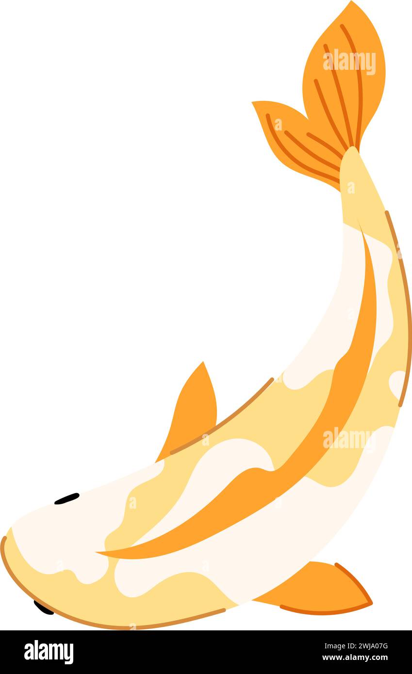 water koi fish carp cartoon vector illustration Stock Vector Image ...