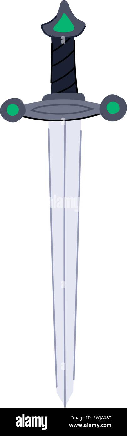 old medieval sword cartoon vector illustration Stock Vector Image & Art ...