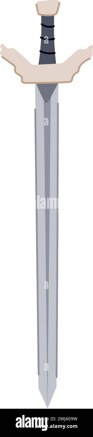 knife medieval sword cartoon vector illustration Stock Vector Image ...