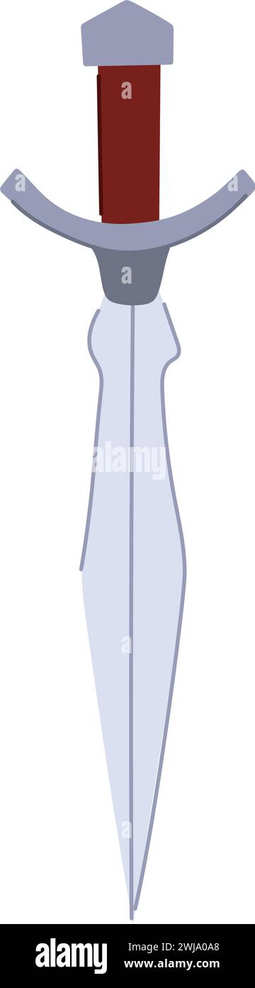 dagger medieval sword cartoon vector illustration Stock Vector Image ...