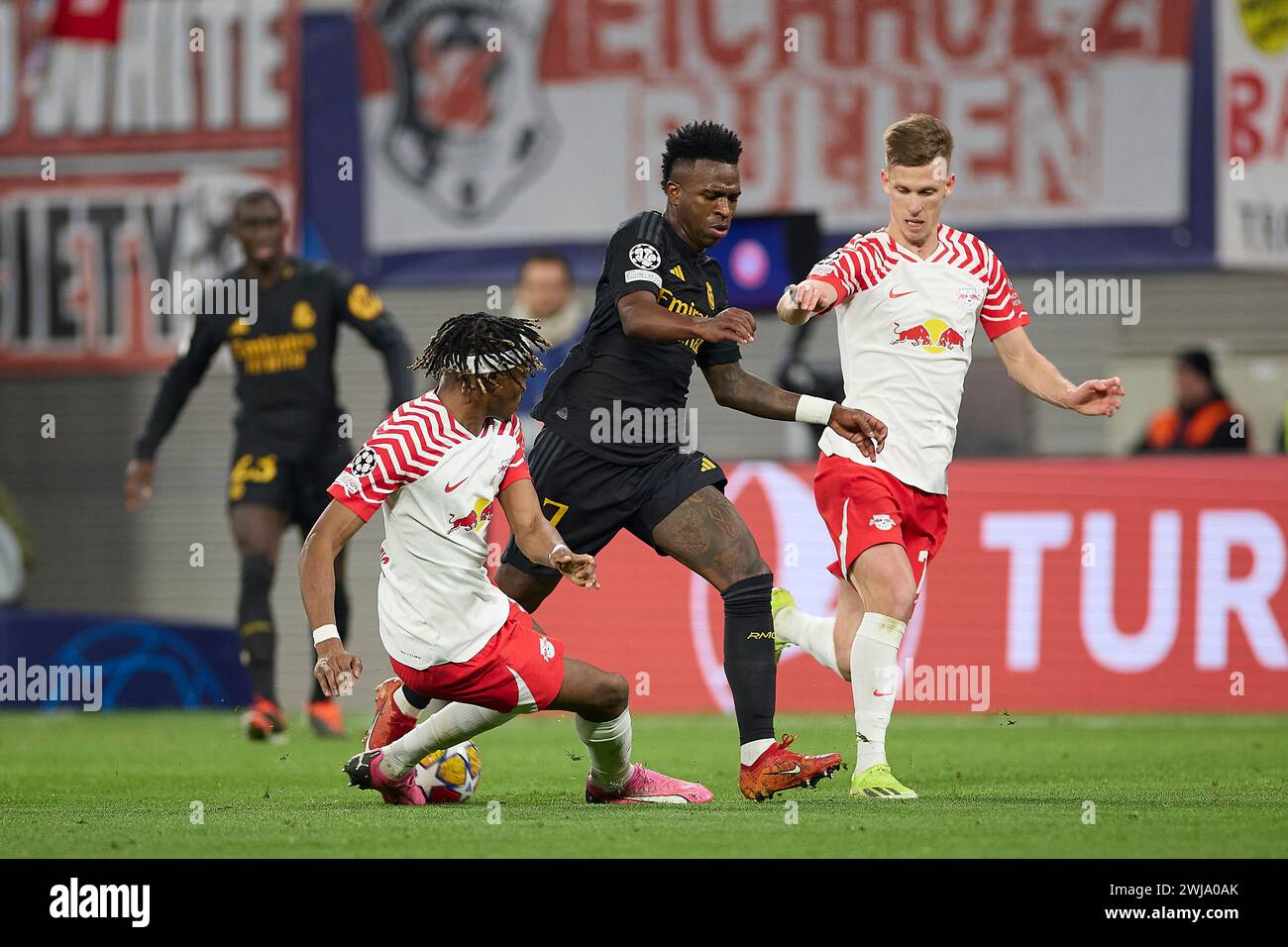 Leipzig, Germany. 13th Feb, 2024. Vinicius Junior of Real Madrid and ...