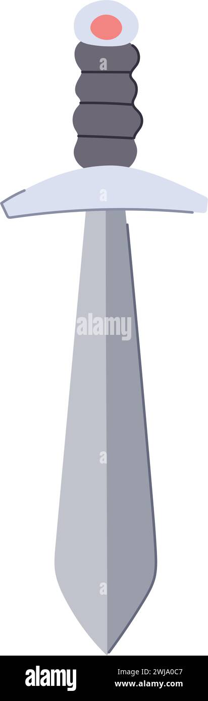 knight medieval sword cartoon vector illustration Stock Vector Image ...