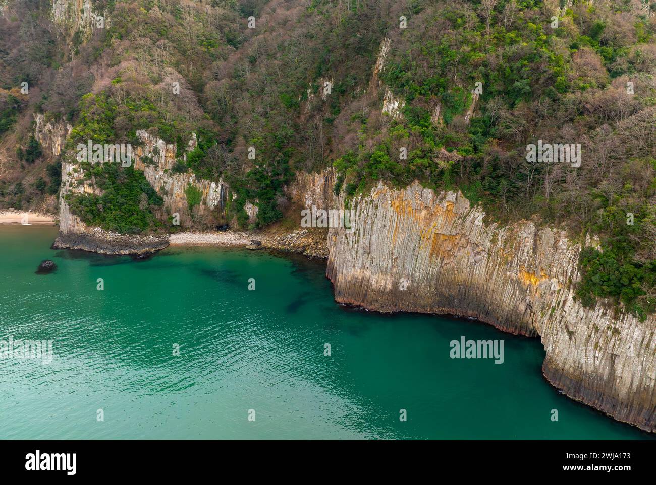 Lava columns formed 80 million years ago as a result of the cooling and ...