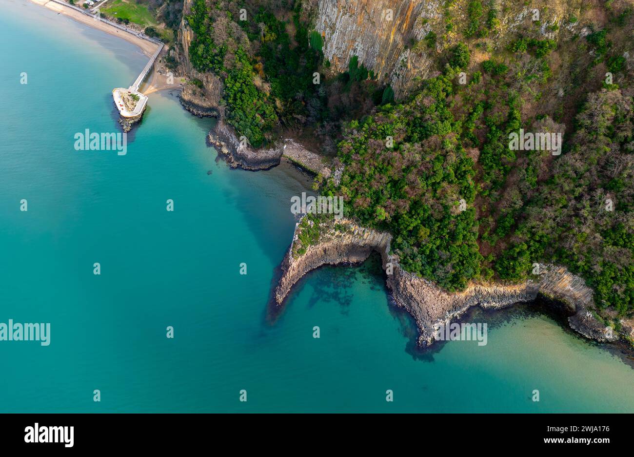 Lava columns formed 80 million years ago as a result of the cooling and ...