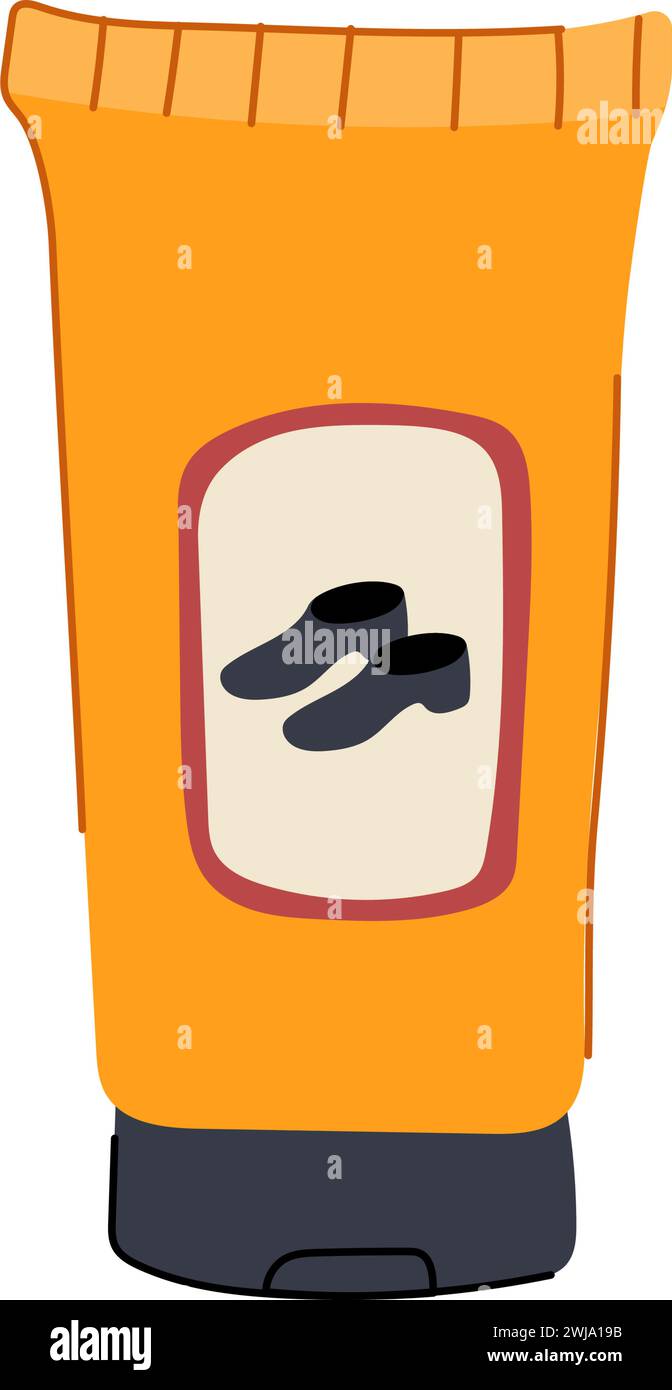 vintage shoe polish cream cartoon vector illustration Stock Vector ...