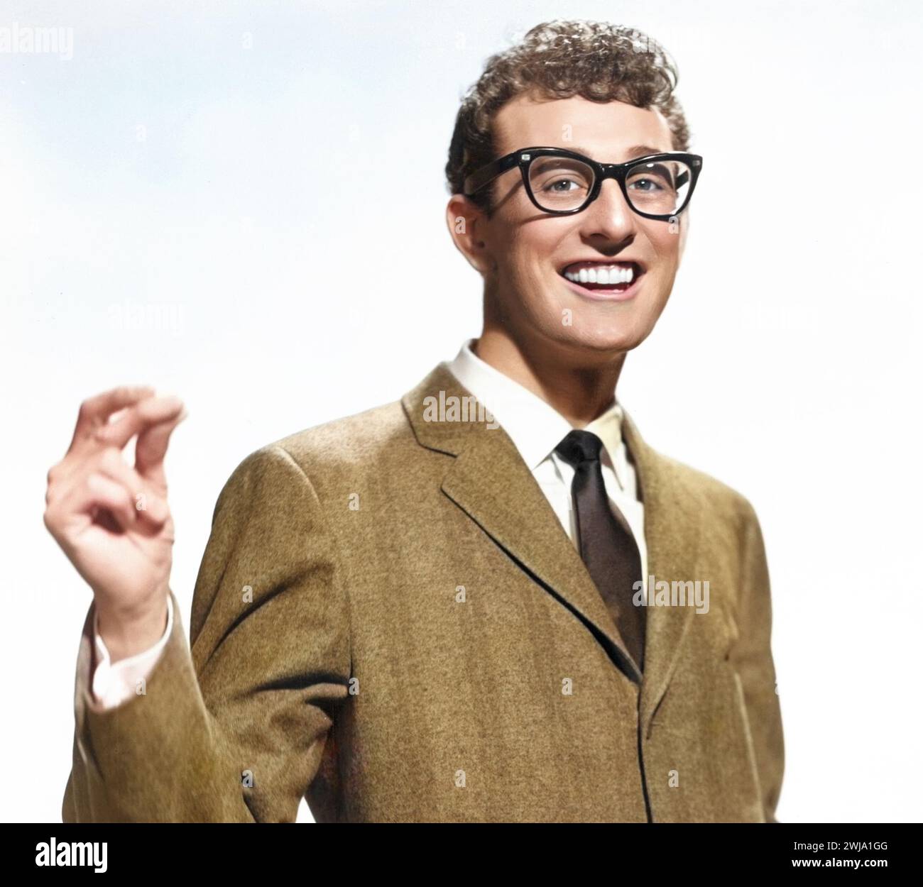 Buddy Holly publicity picture for Brunswick Records 1950s colorized ...