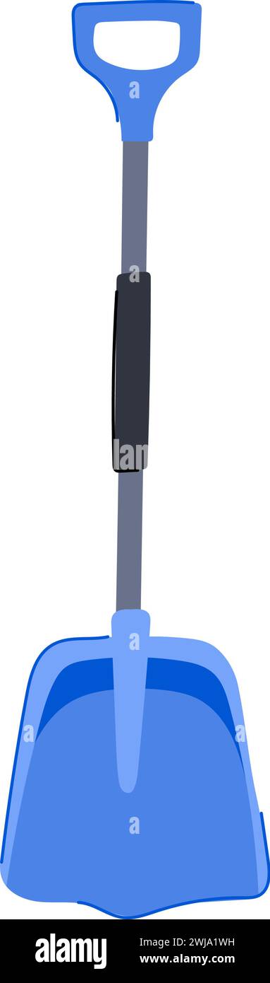 heavy snow shovel cartoon vector illustration Stock Vector Image & Art ...