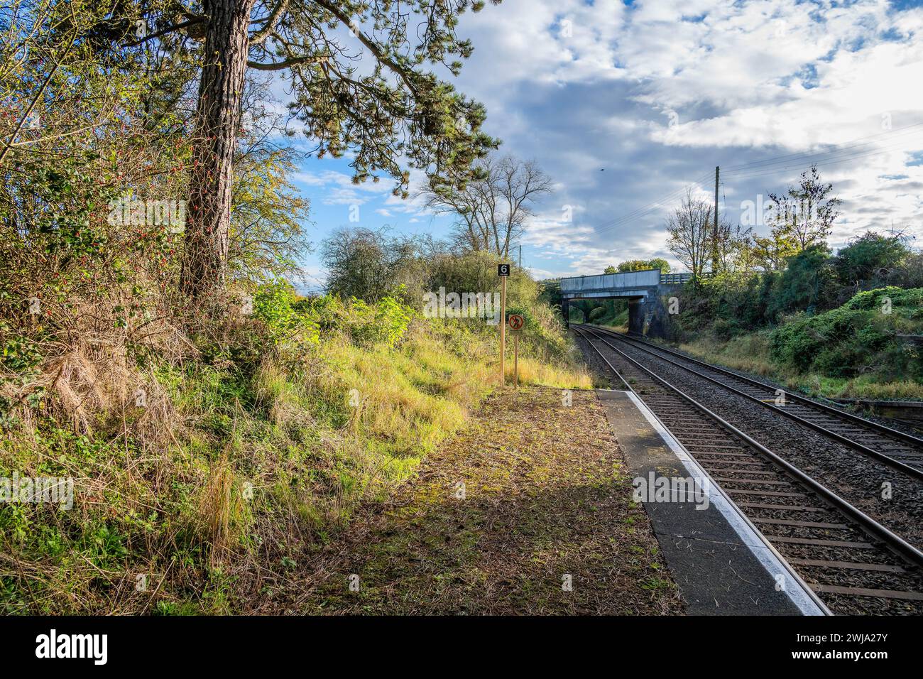 generic british rail commuter passenger railway train at railway ...