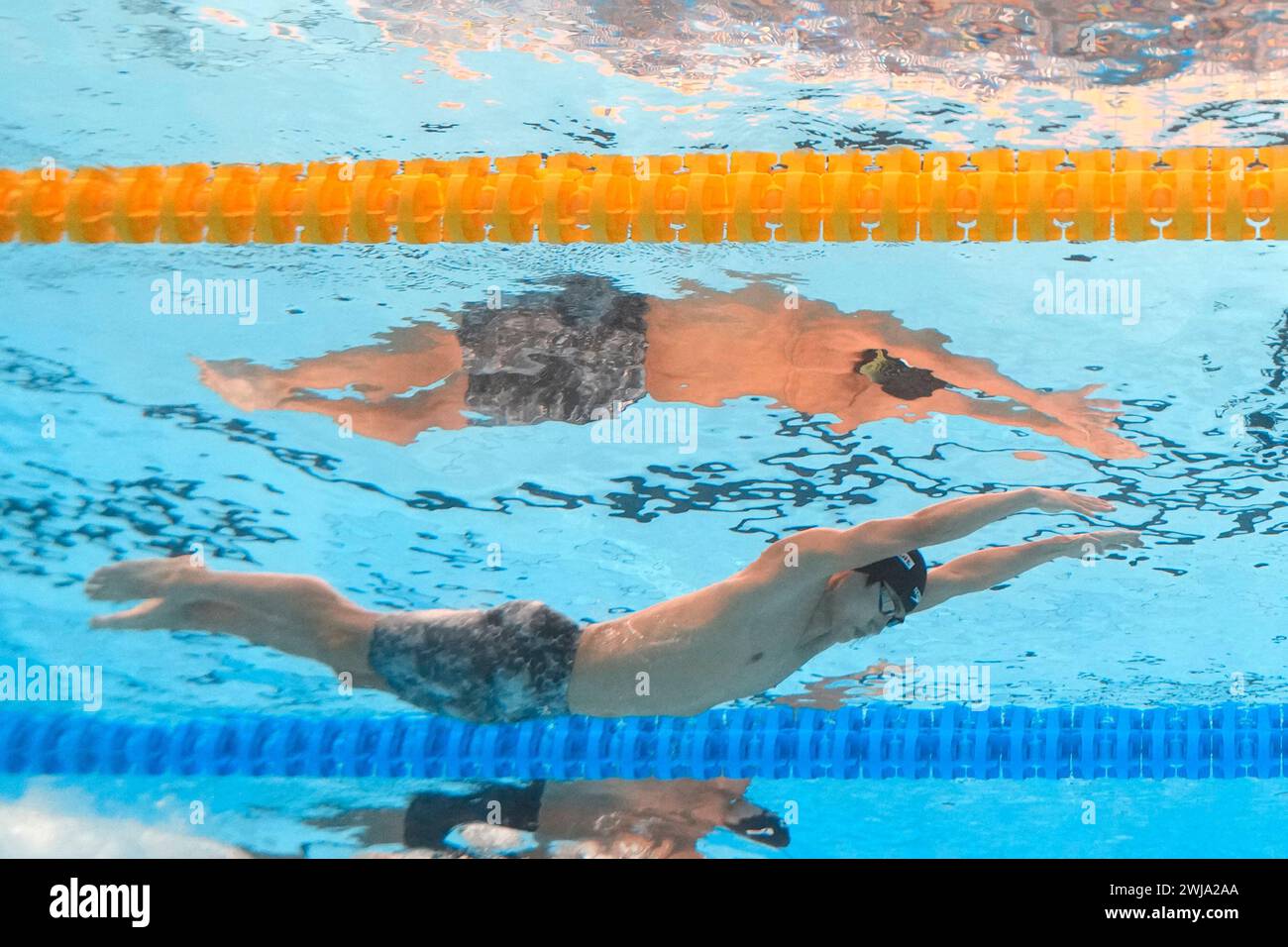 Hwang Sun-woo of South Korea competes in the men's 100-meter freestyle ...