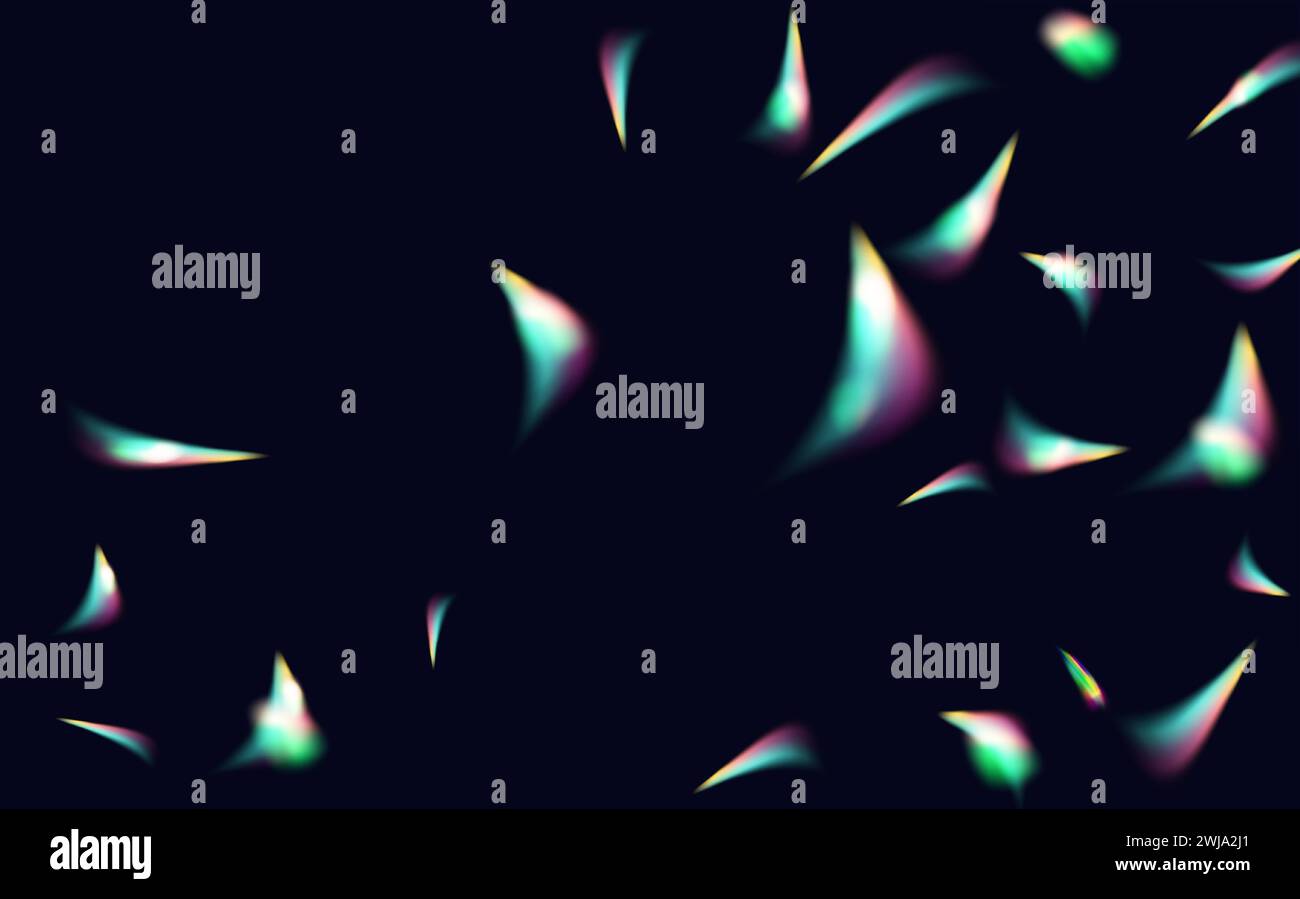 Overlay for backgrounds.Colourful vector lens, crystal rainbow light ...