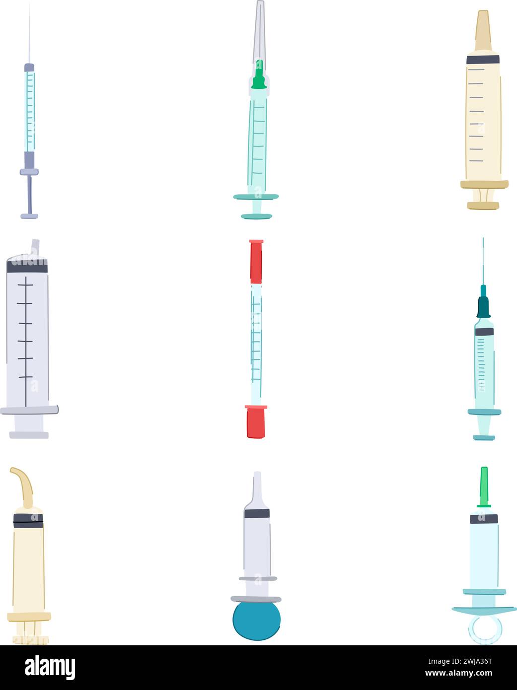 syringe set cartoon vector illustration Stock Vector Image & Art - Alamy