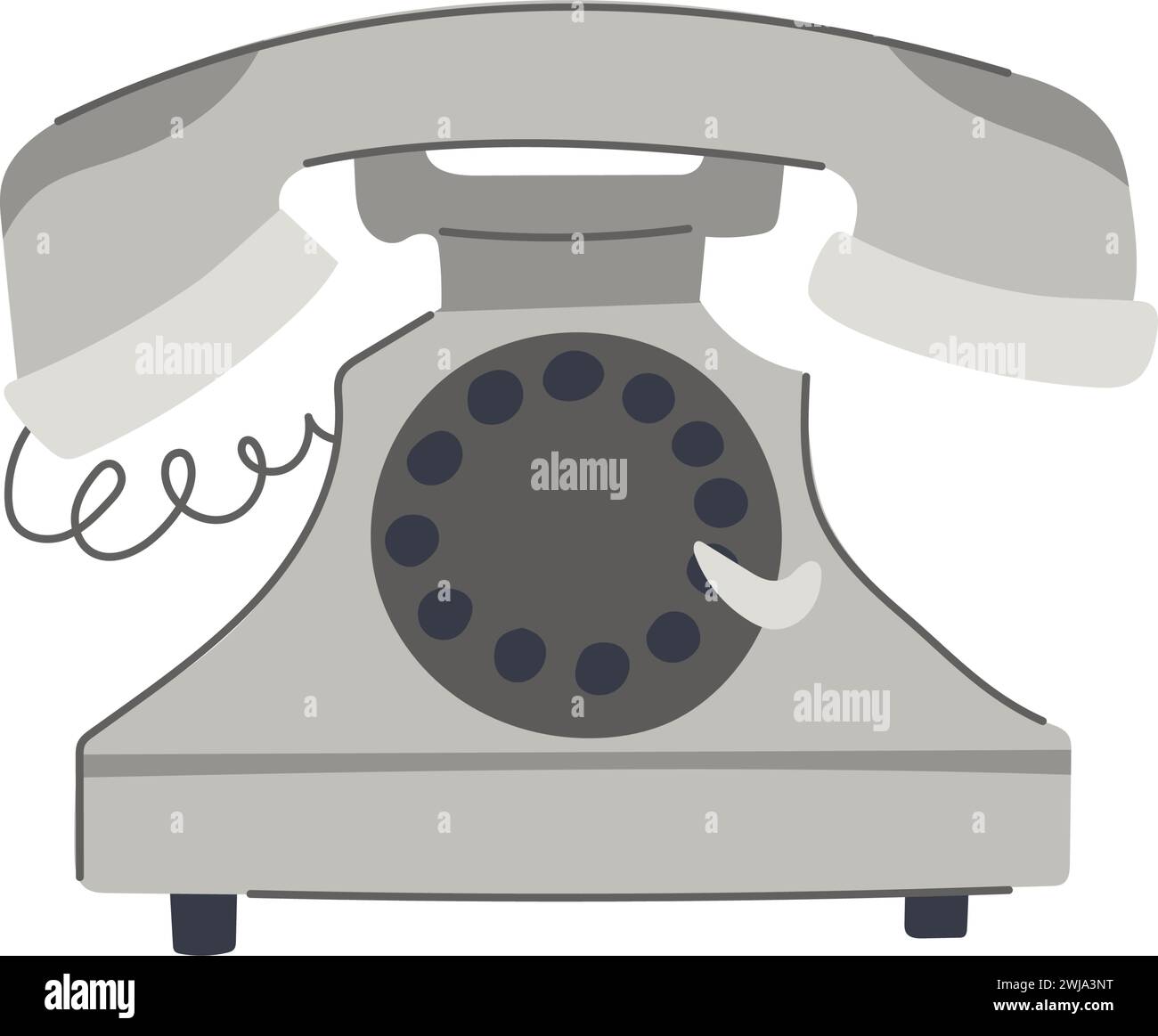 talk telephone retro cartoon vector illustration Stock Vector Image ...