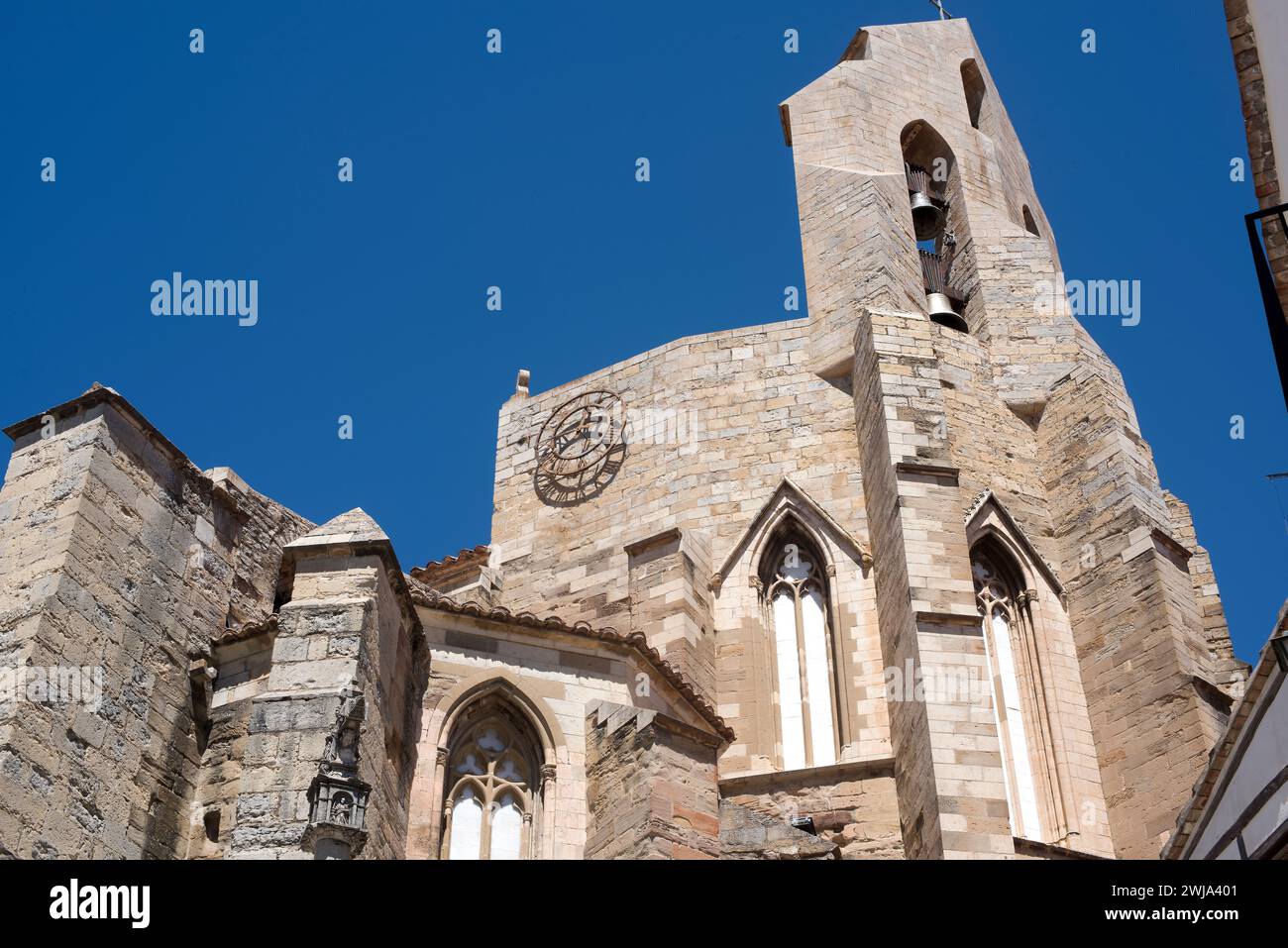 Morella, Santa Maria church (gothic 14th century). Els Ports, Castellon ...