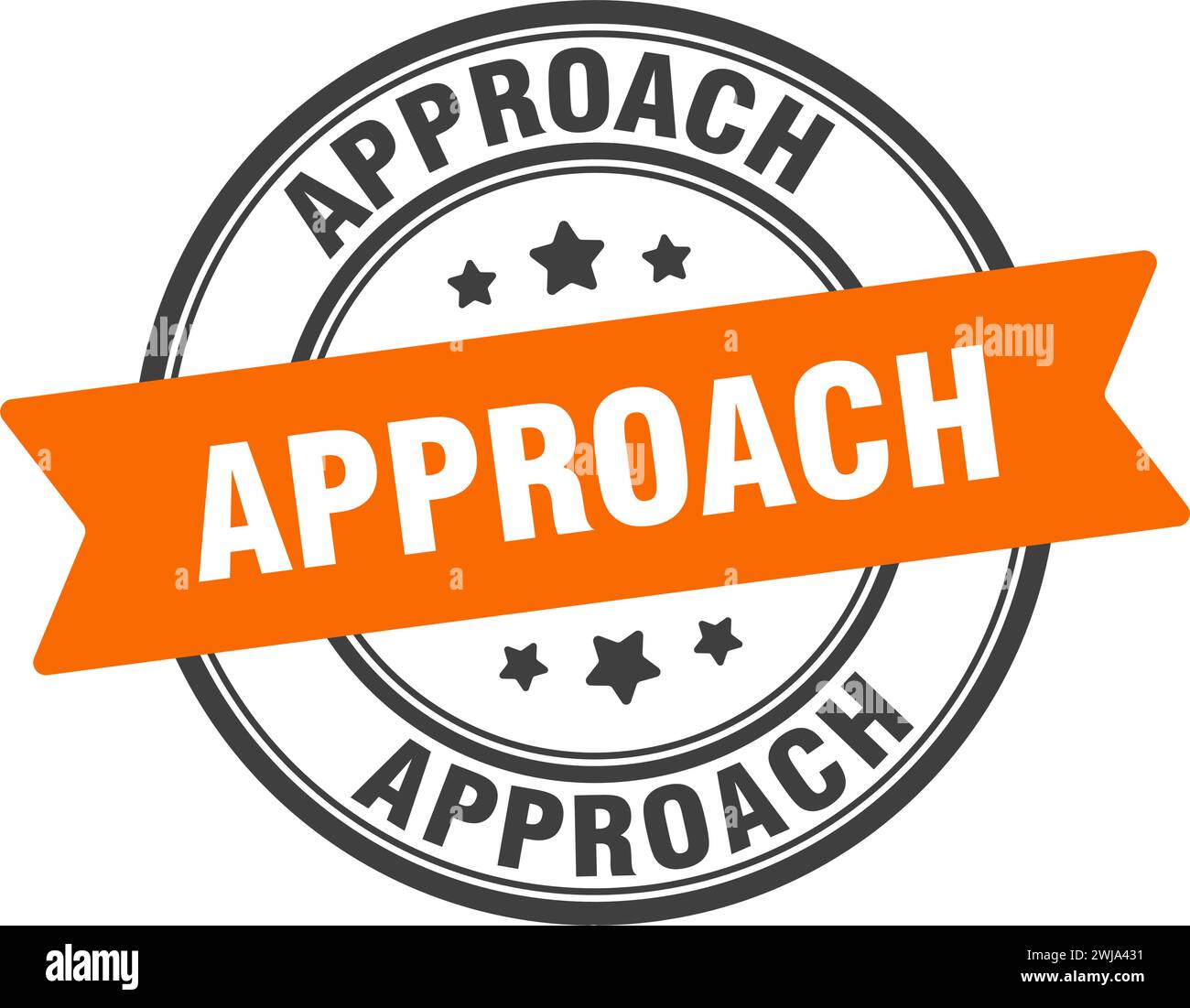 approach stamp. approach round sign. label on transparent background ...