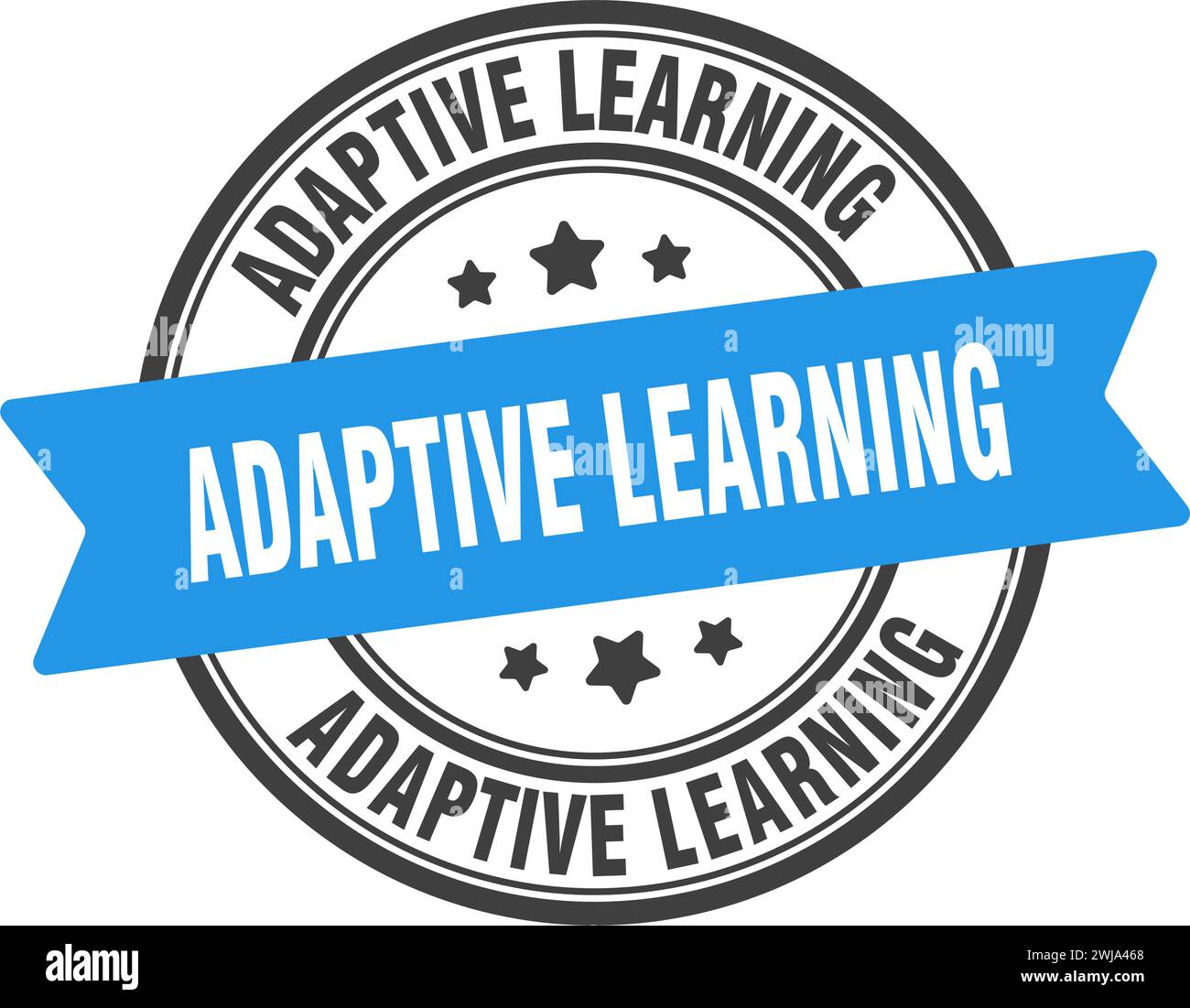 adaptive learning stamp. adaptive learning round sign. label on transparent background Stock ...