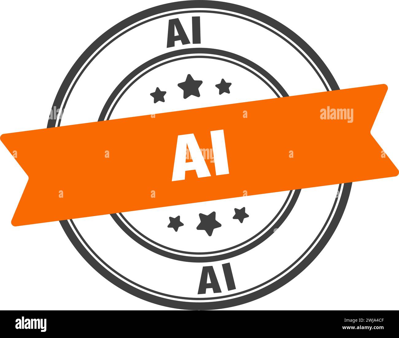 ai stamp. ai round sign. label on transparent background Stock Vector Image & Art - Alamy