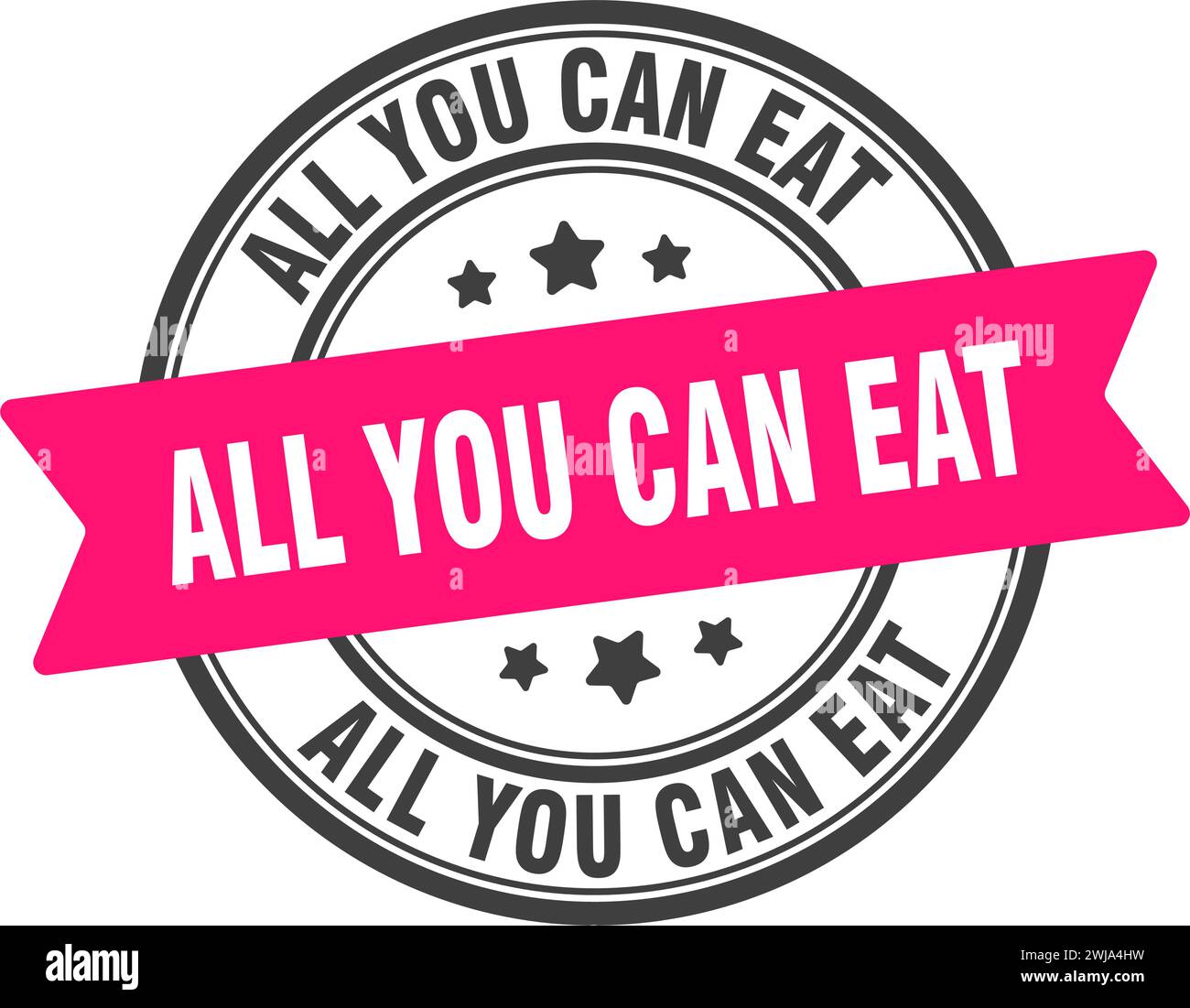 all you can eat stamp. all you can eat round sign. label on transparent ...
