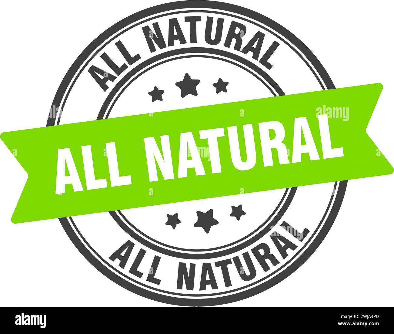 all natural stamp. all natural round sign. label on transparent ...
