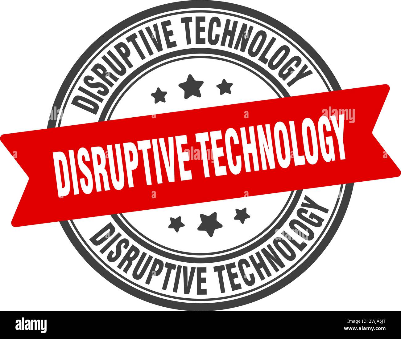 disruptive technology stamp. disruptive technology round sign. label on ...