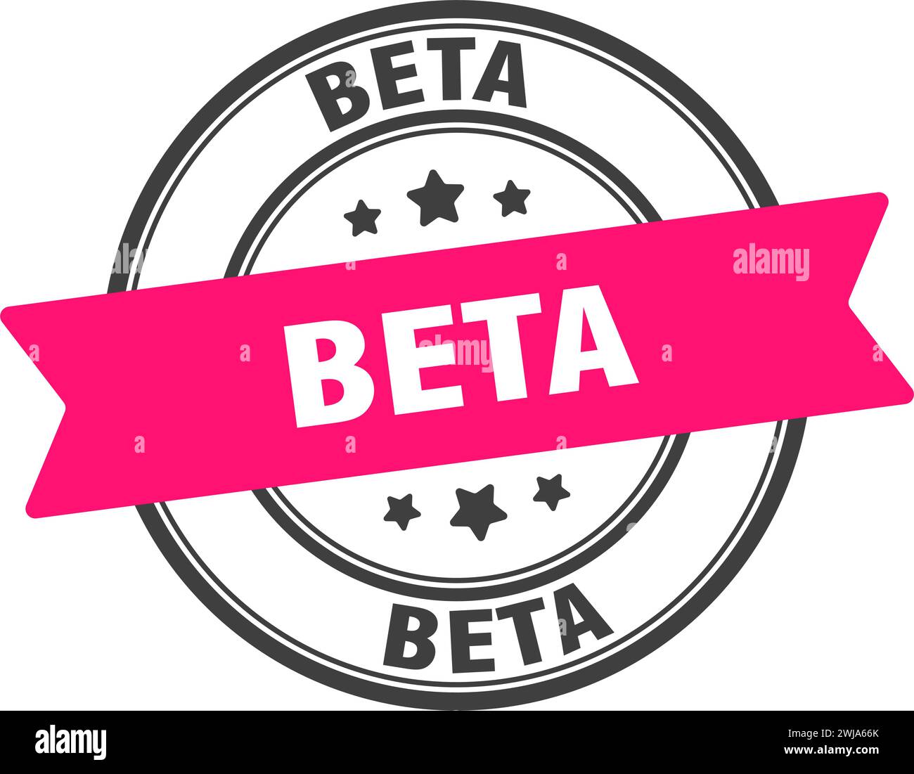 beta stamp. beta round sign. label on transparent background Stock ...