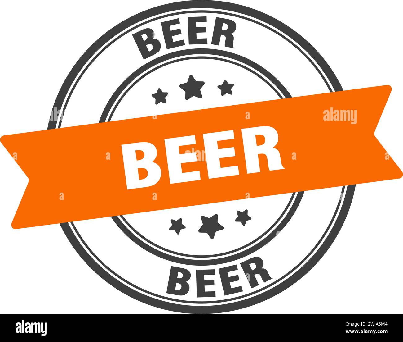 beer stamp. beer round sign. label on transparent background Stock ...