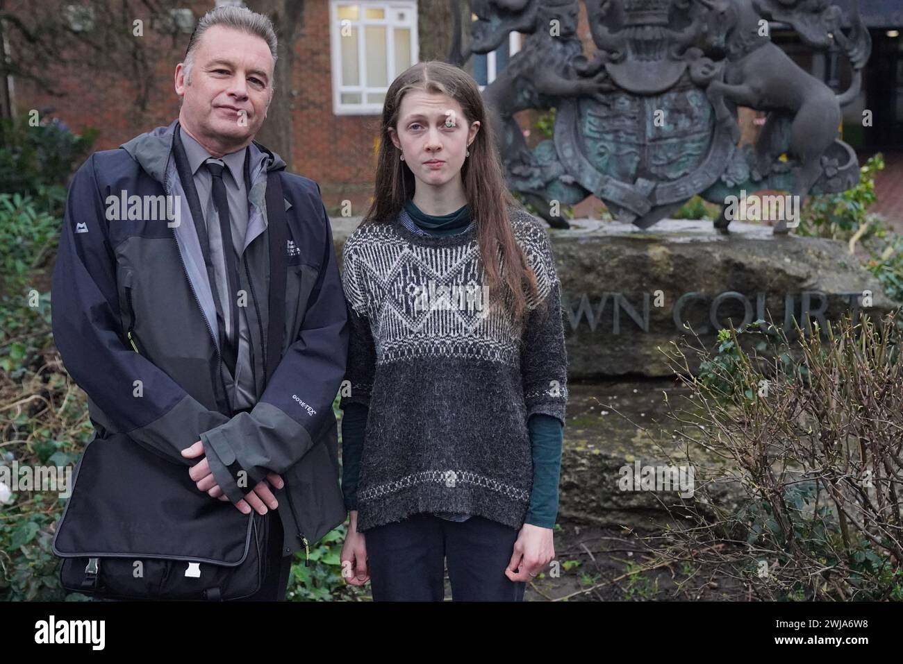 BBC presenter Chris Packham with Cressie Gethin outside Isleworth Crown ...