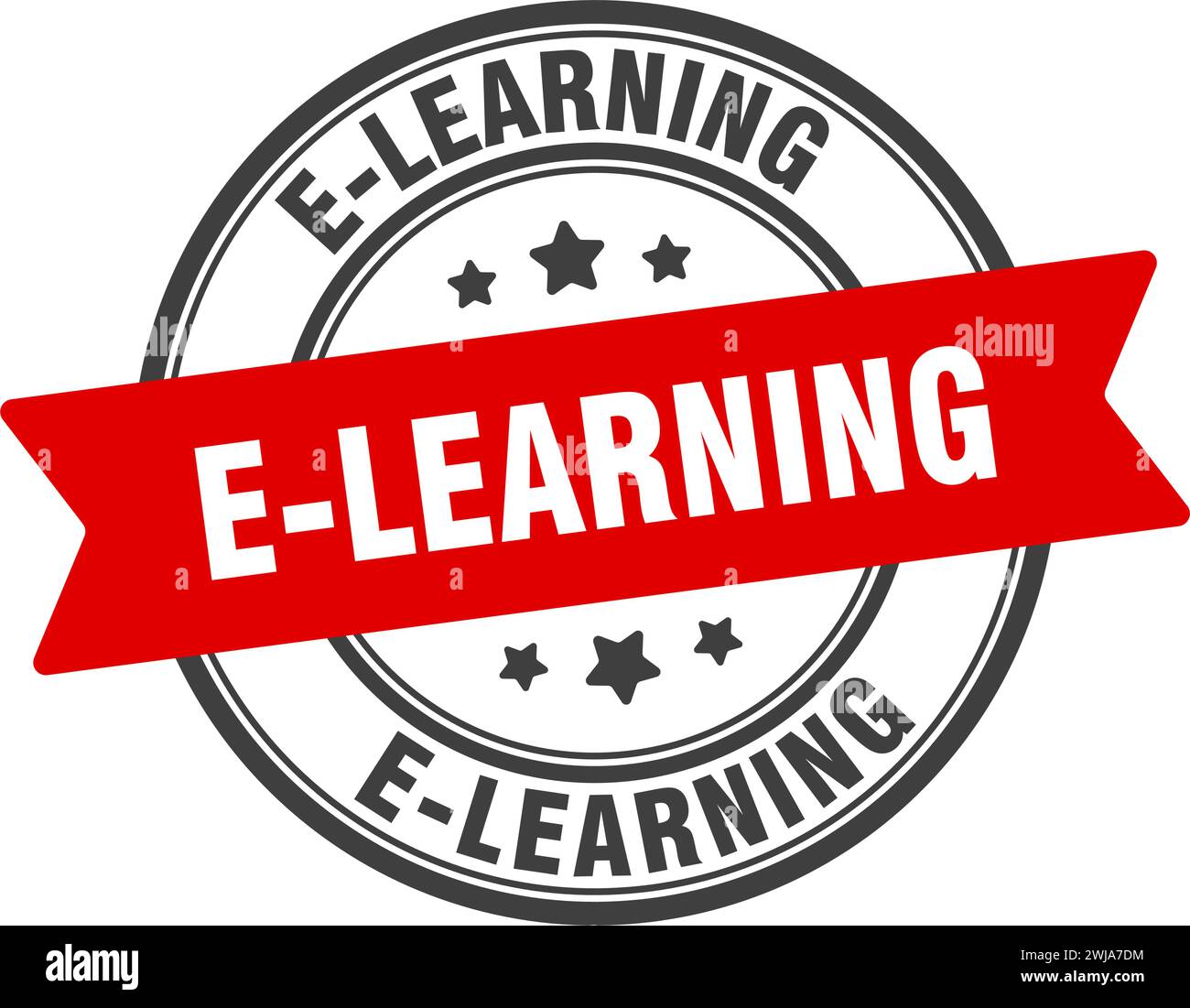 e-learning stamp. e-learning round sign. label on transparent ...