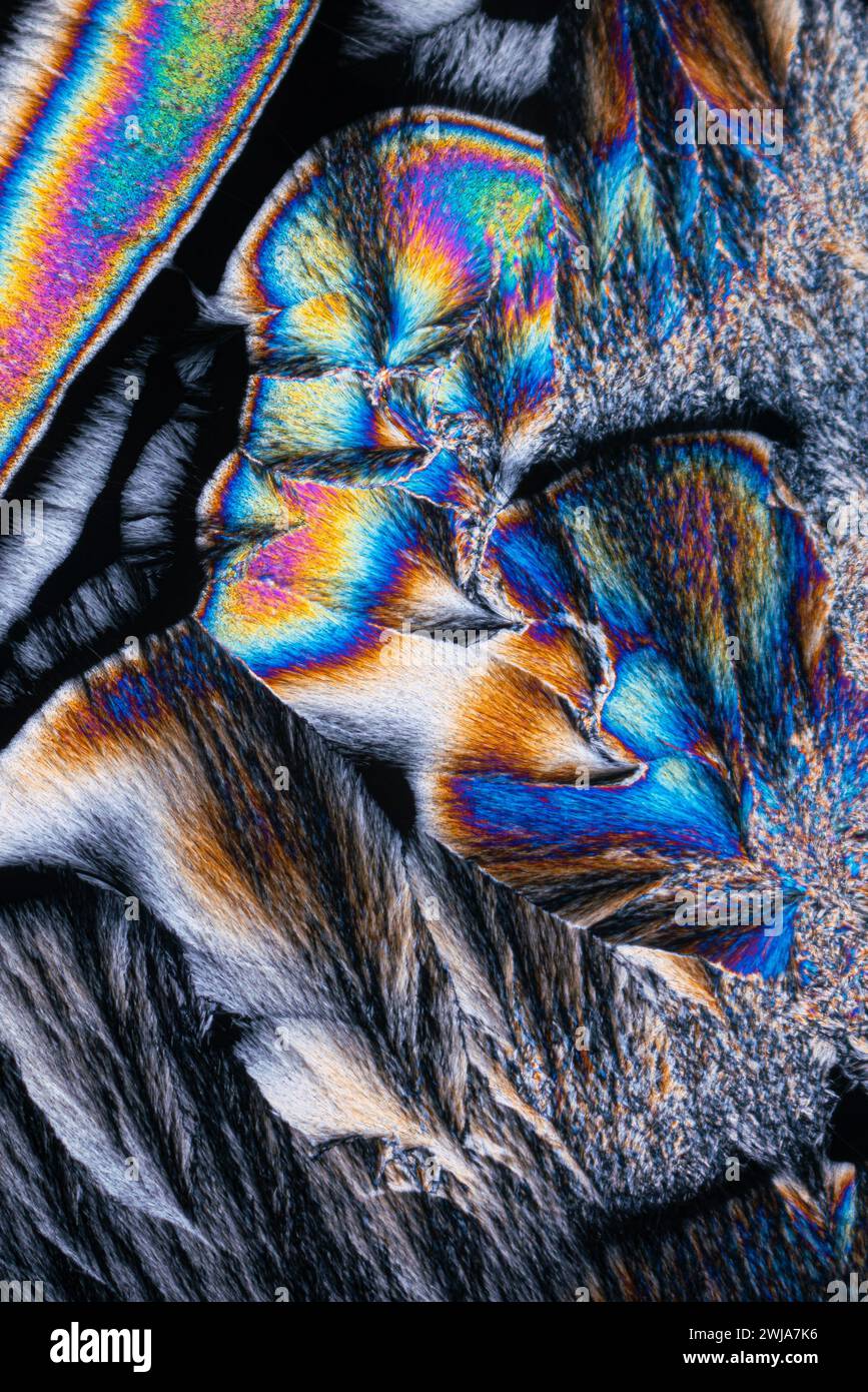 This image showcases a close-up of an iridescent crystal texture with ...