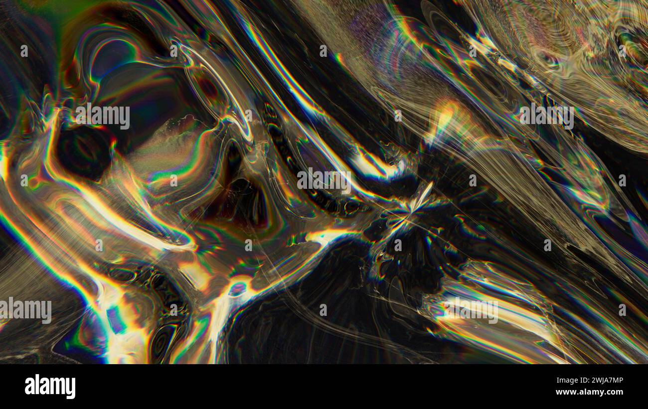 Ethereal abstract design featuring a blend of iridescent colors ...