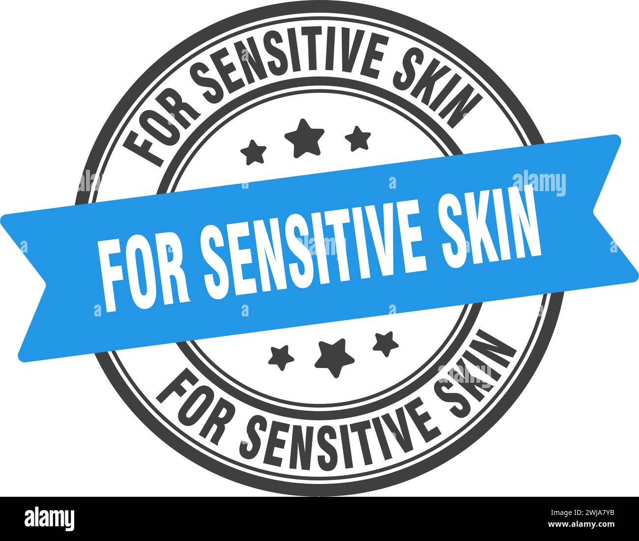 for sensitive skin stamp. for sensitive skin round sign. label on ...