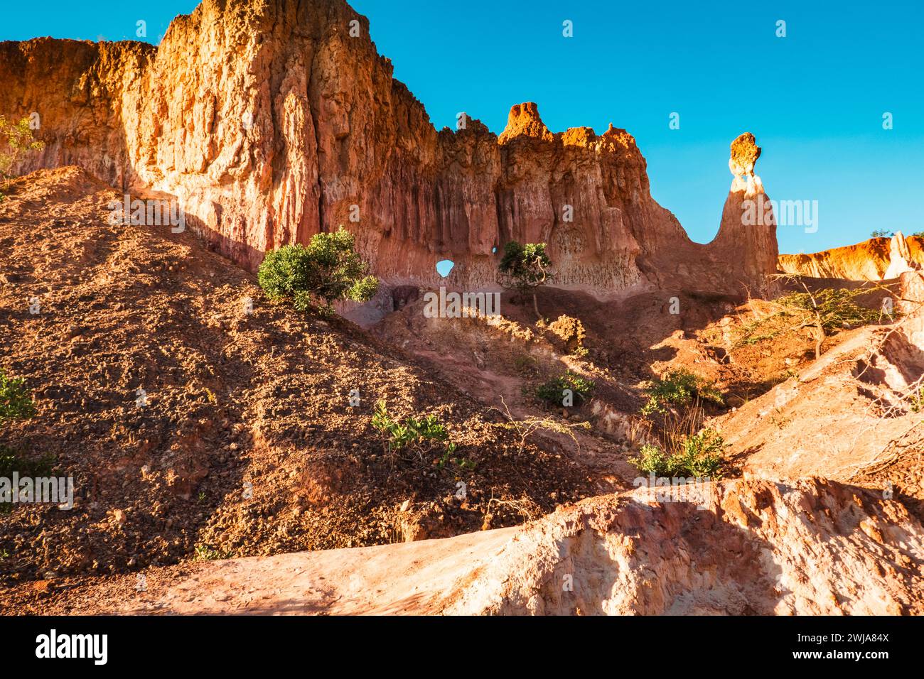 Scenic view of Rock formations at Marafa Depression - Hell's Kitchen at ...