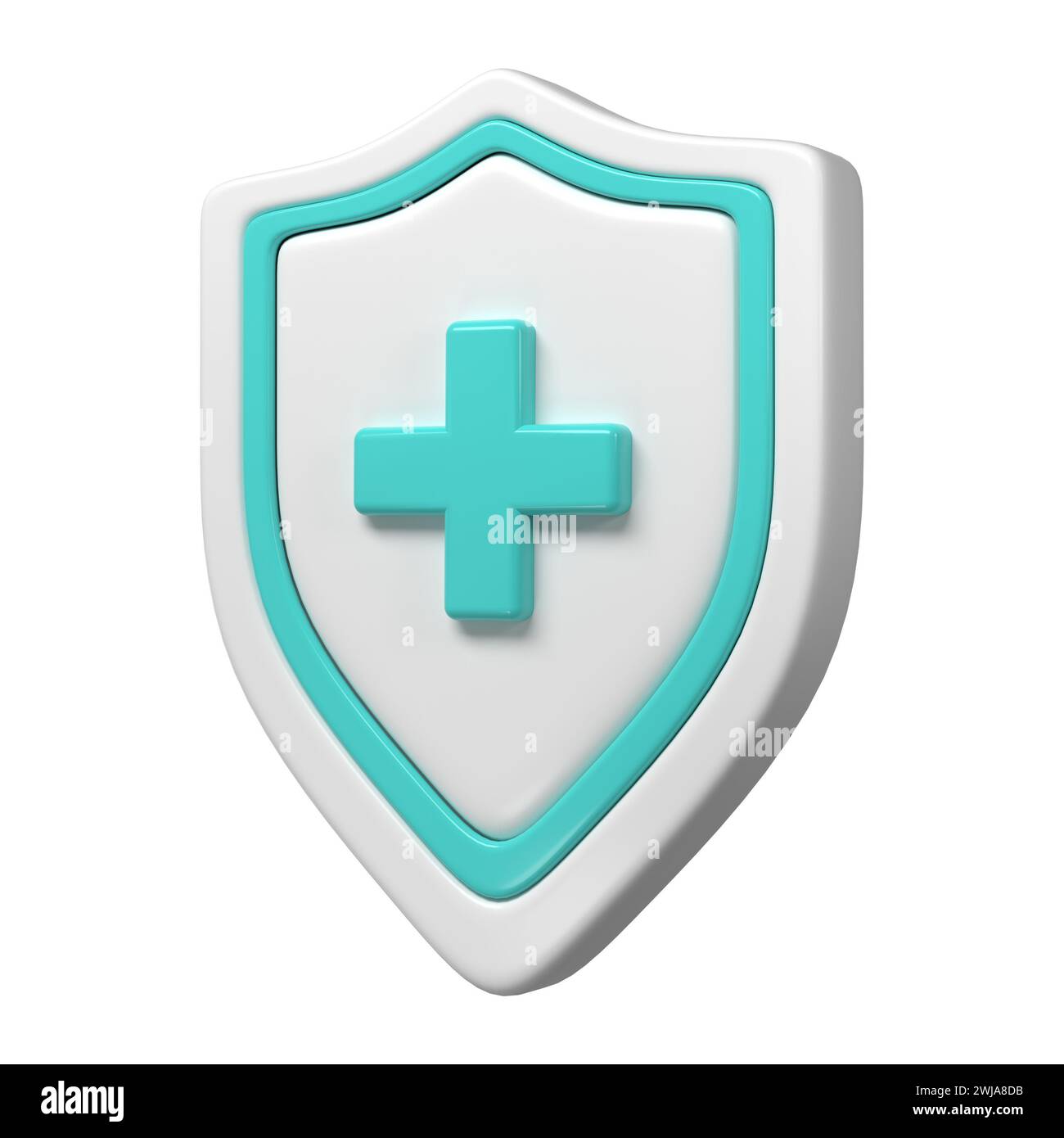 3d Medical health protection shield cross. Protected guard concept ...