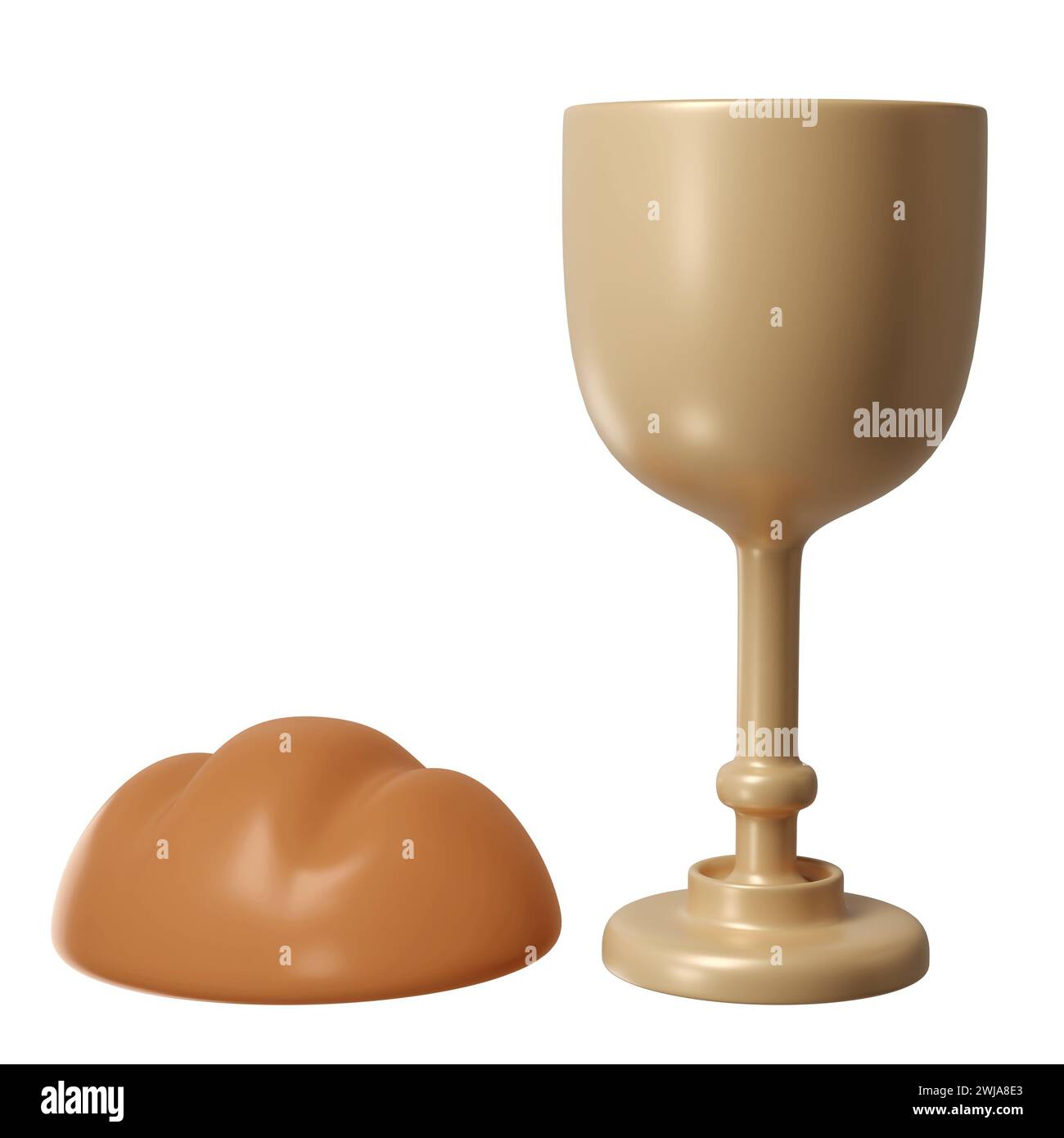 3d icon participle eucharist breaking bread and vine. Sacrament of Holy ...