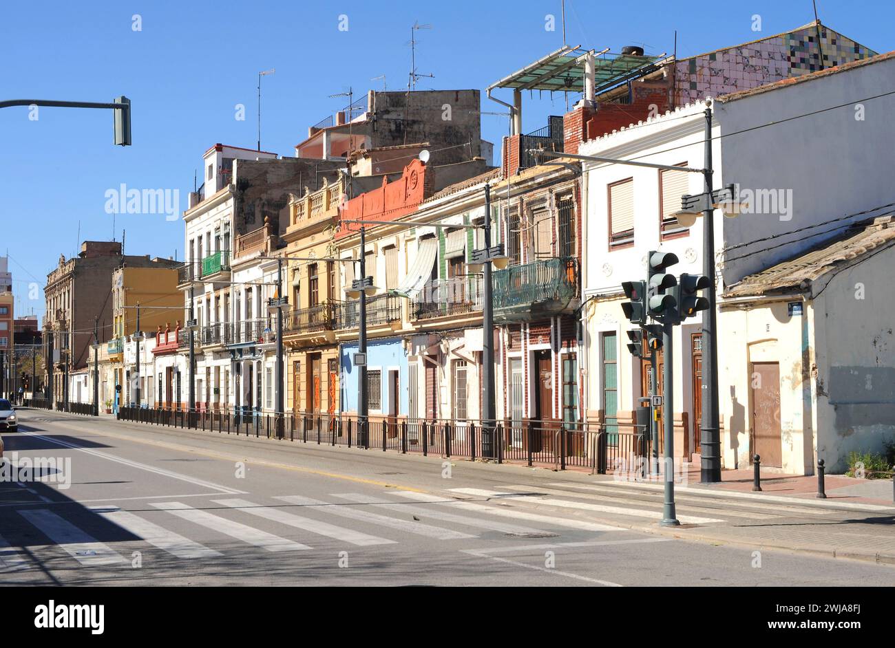 Valencia, El Cabanyal neighborhood. Comunidad Valenciana, Spain Stock ...