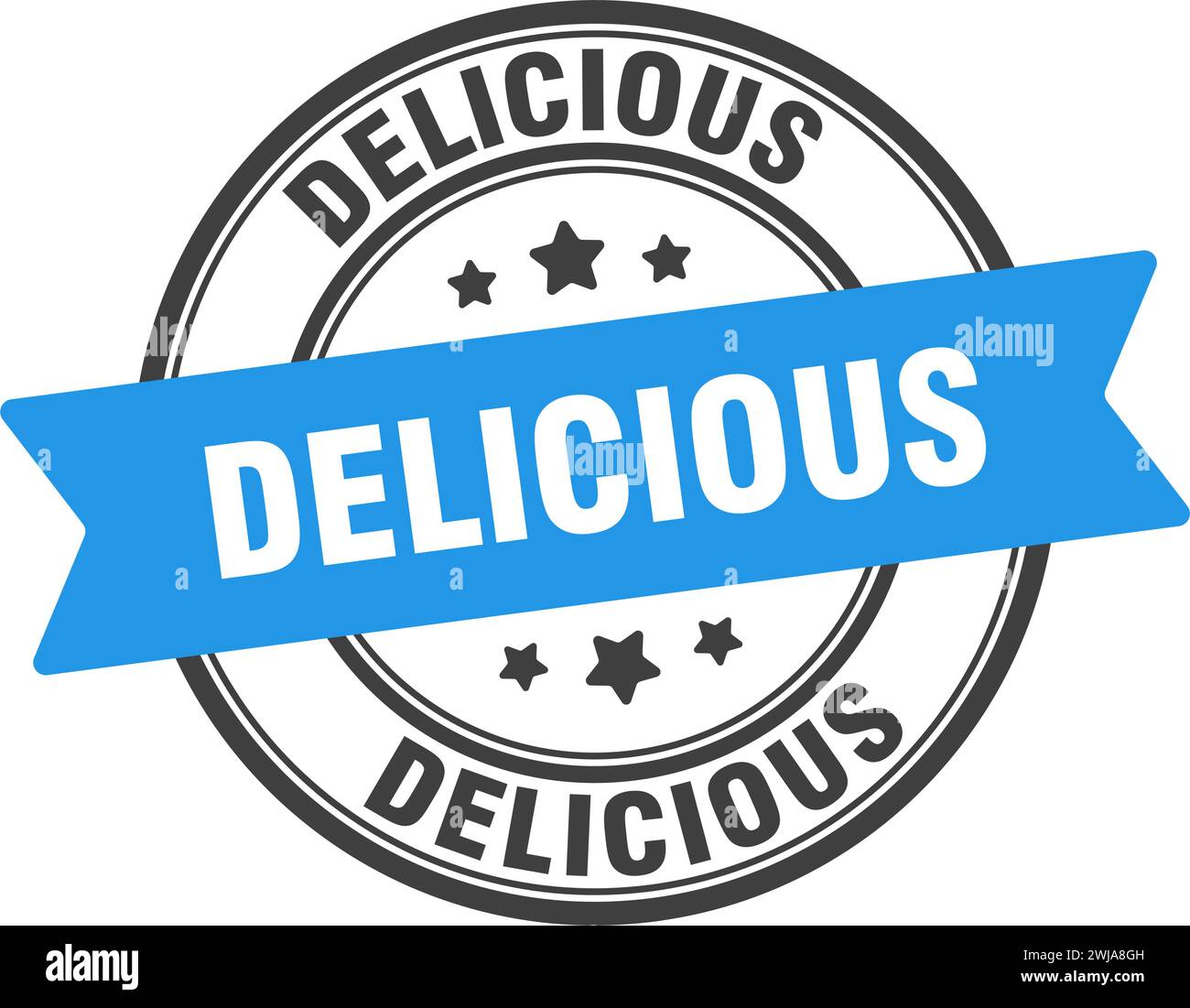 delicious stamp. delicious round sign. label on transparent background ...