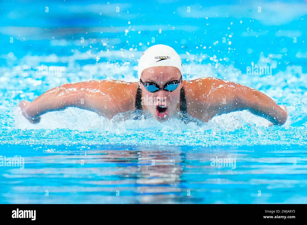 Rachel Klinker of the United States in the women's 200-meter butterfly ...