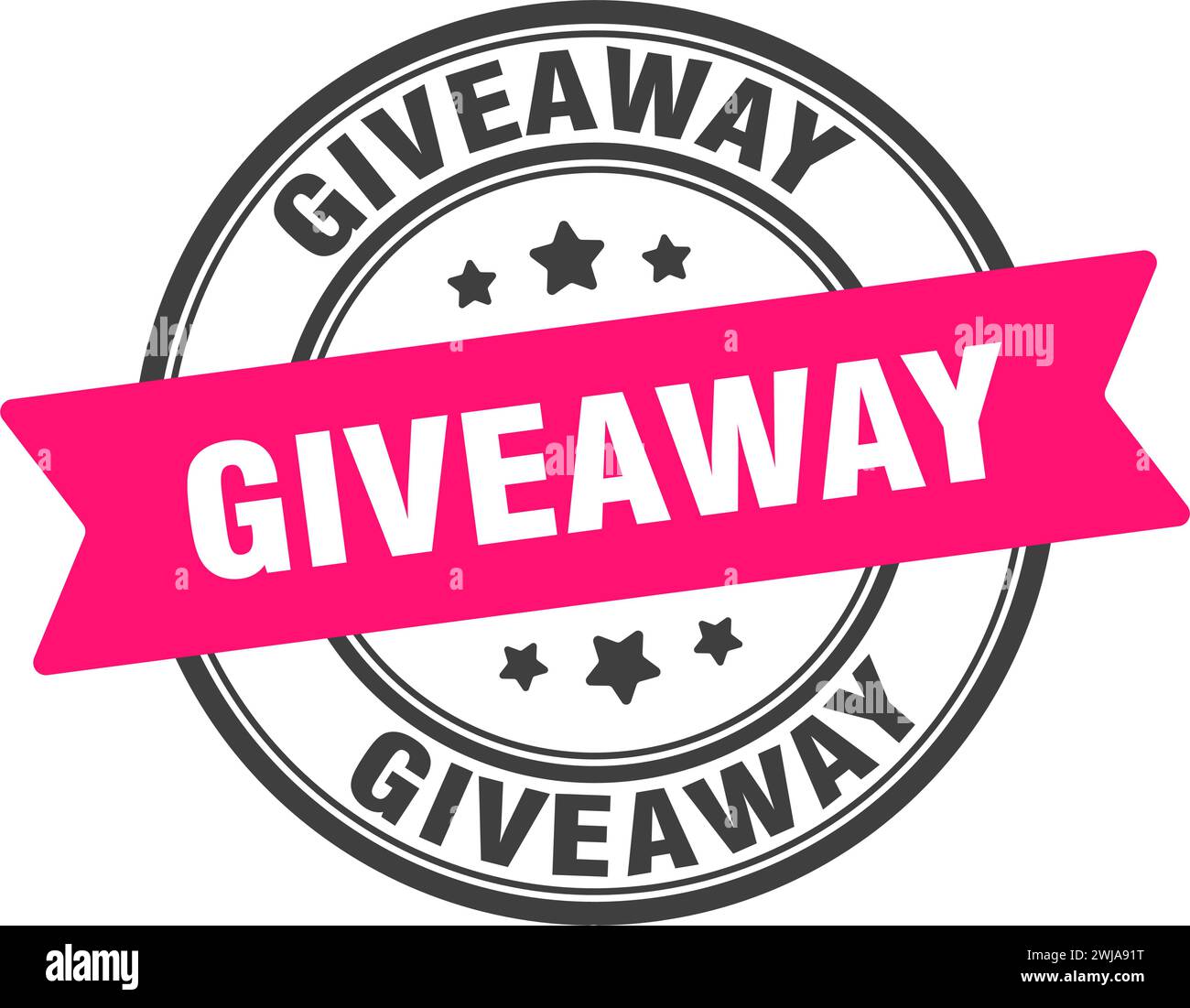 giveaway stamp. giveaway round sign. label on transparent background ...