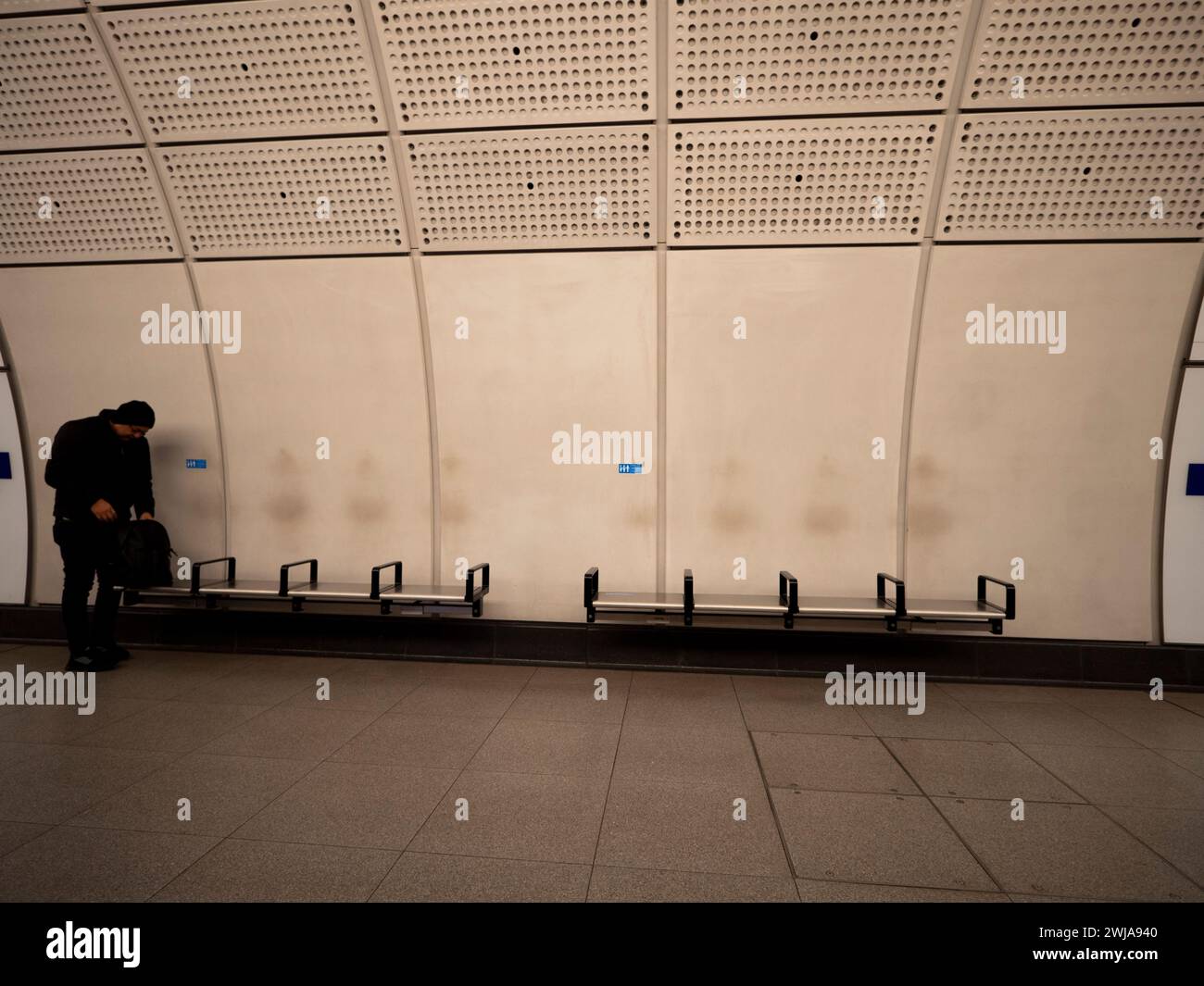 Ghosting, ghost marks on wall of Liverpool Street station on the ...