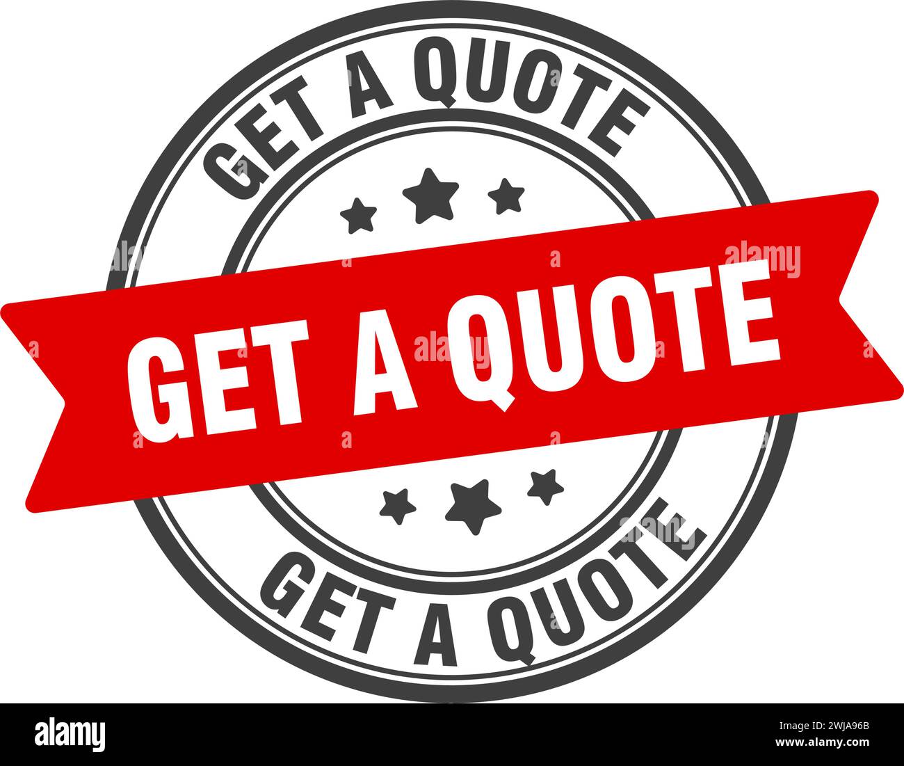 get a quote stamp. get a quote round sign. label on transparent ...