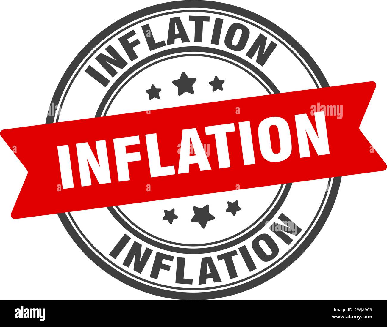 inflation stamp. inflation round sign. label on transparent background ...