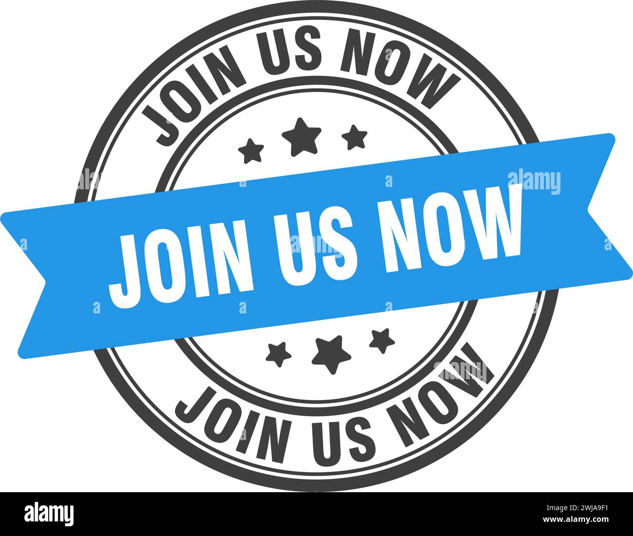 join us now stamp. join us now round sign. label on transparent ...