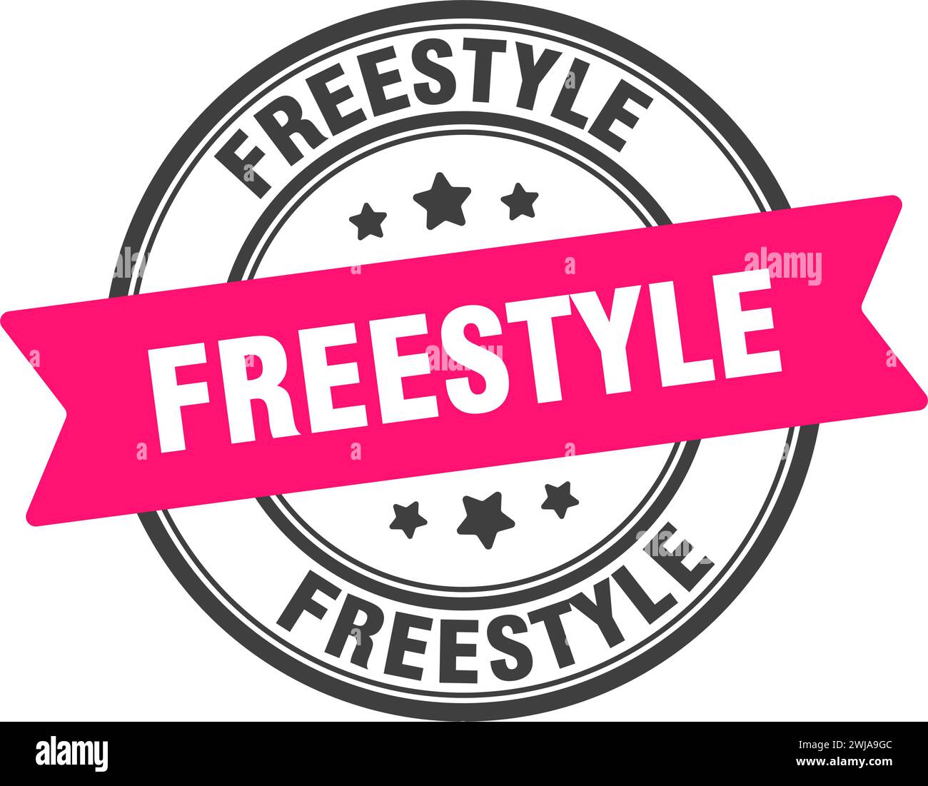 freestyle stamp. freestyle round sign. label on transparent background ...