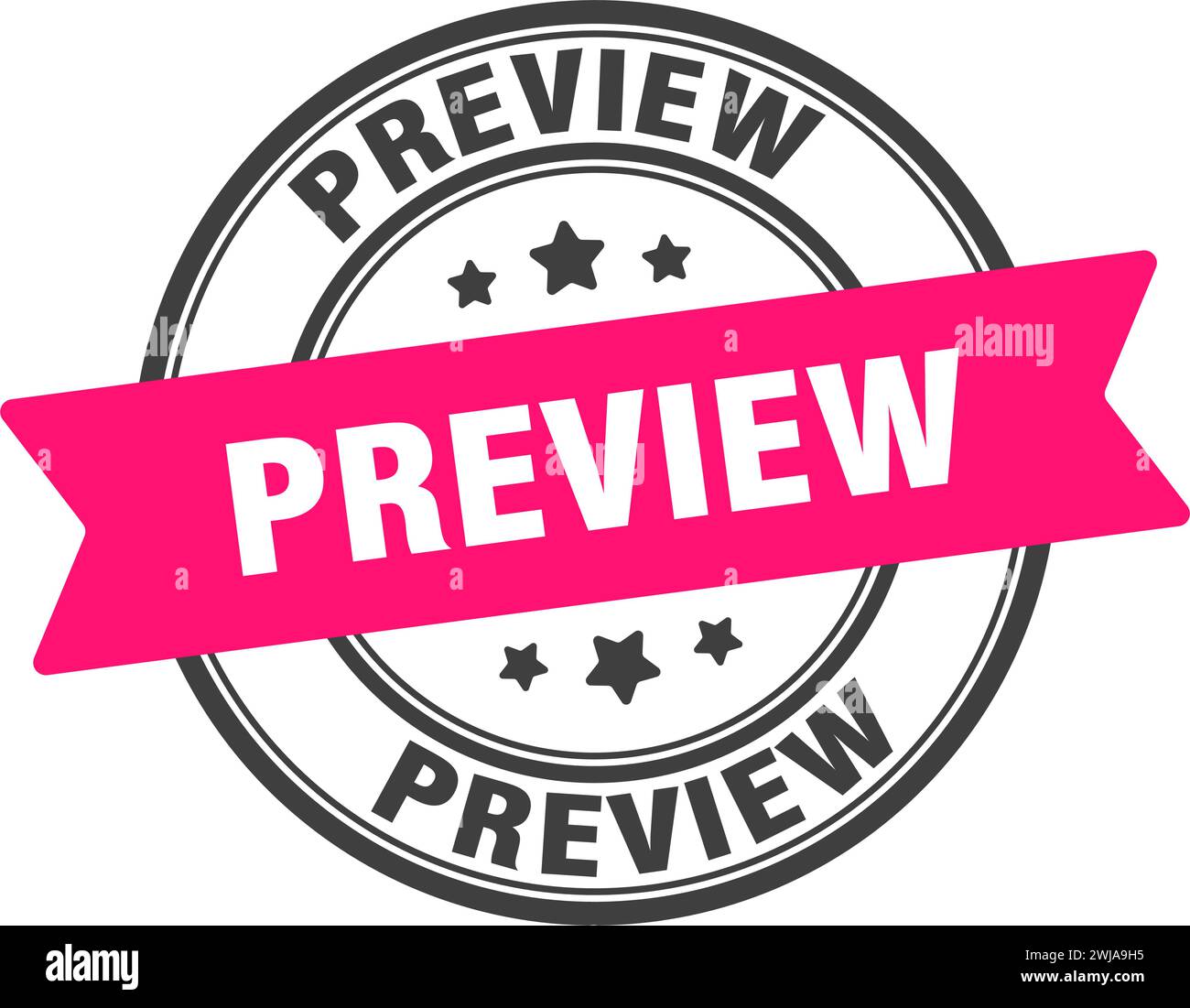preview stamp. preview round sign. label on transparent background ...