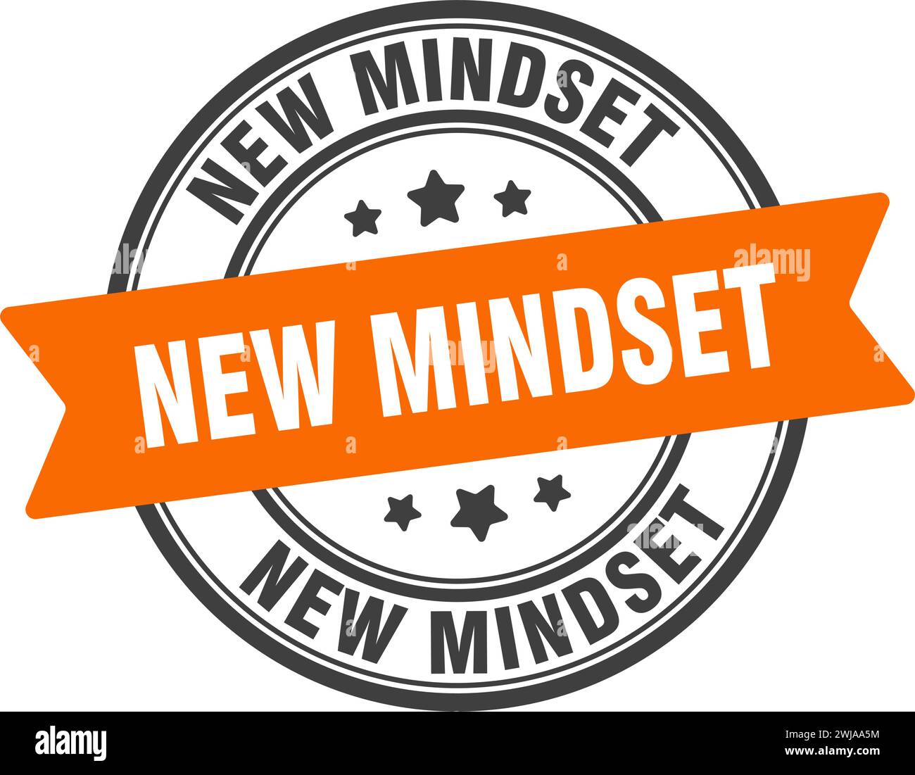 new mindset stamp. new mindset round sign. label on transparent ...
