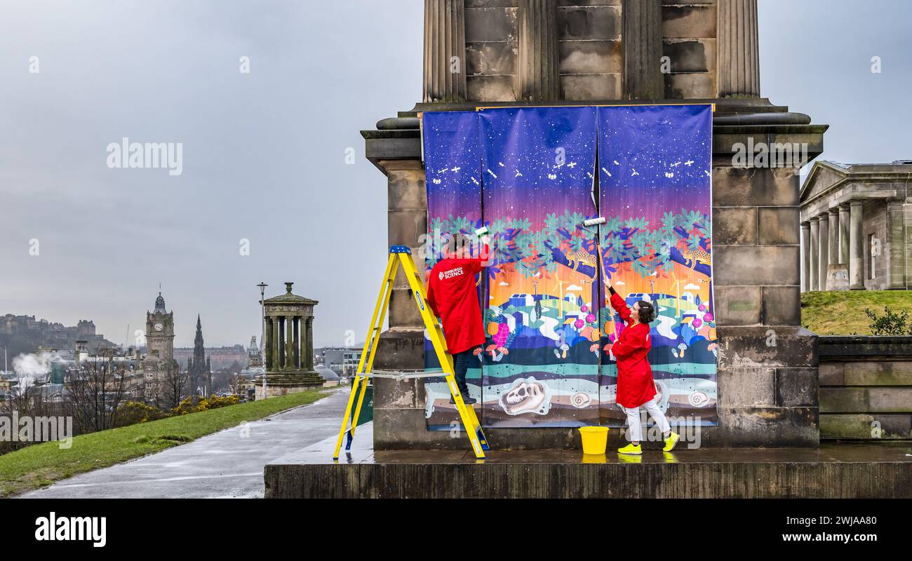 Calton Hill, Edinburgh, Scotland, UK, 14 February 2024. Edinburgh ...