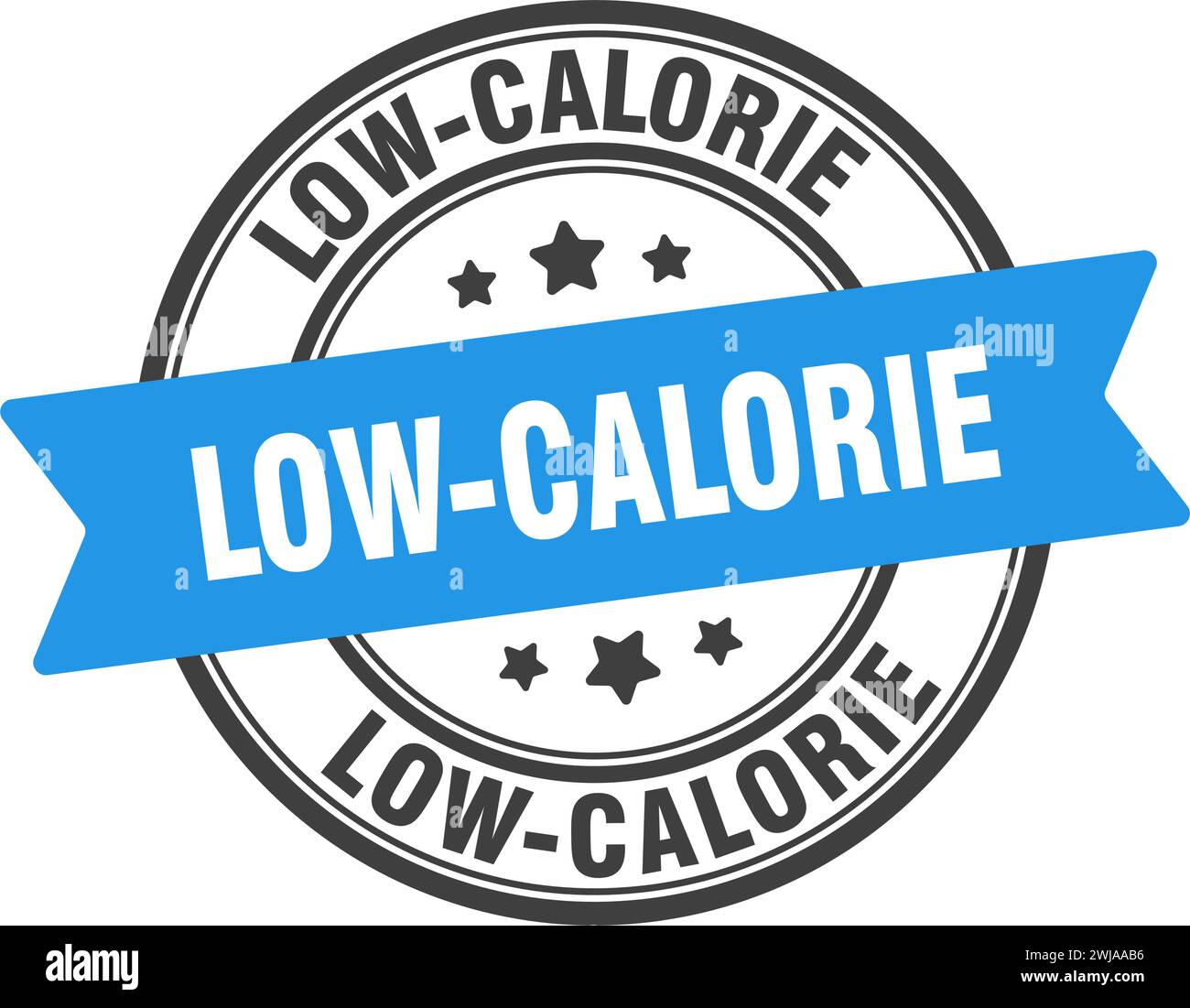 low-calorie stamp. low-calorie round sign. label on transparent ...