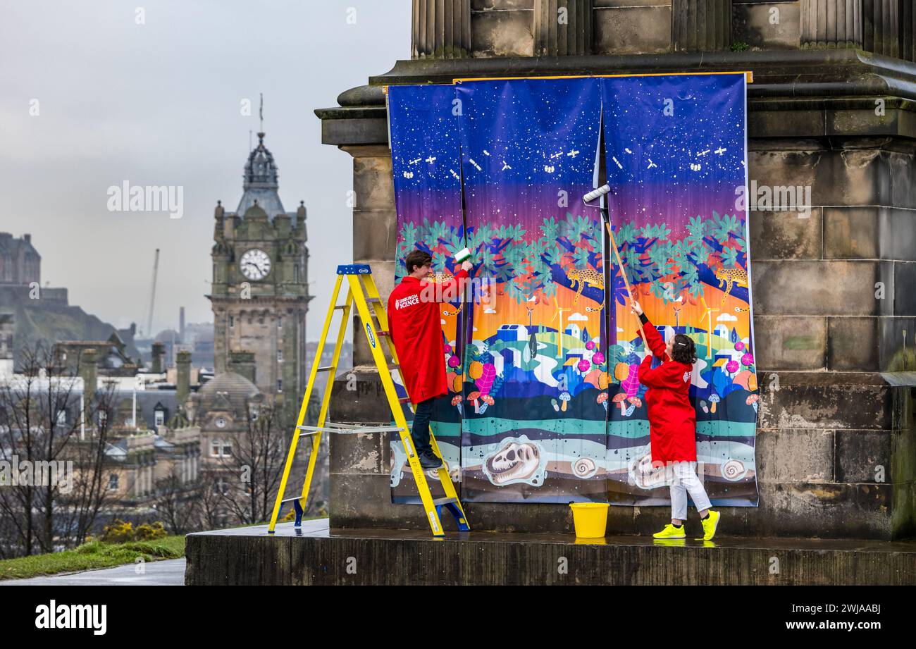 Calton Hill, Edinburgh, Scotland, UK, 14 February 2024. Edinburgh ...
