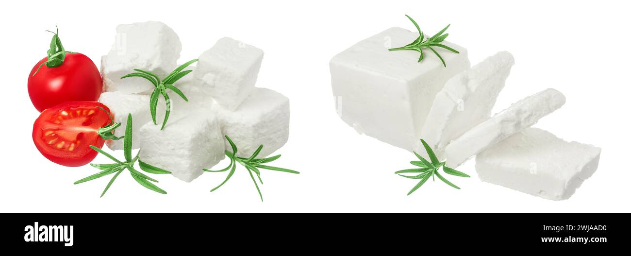 Feta cheese isolated on white background. With full depth of field ...
